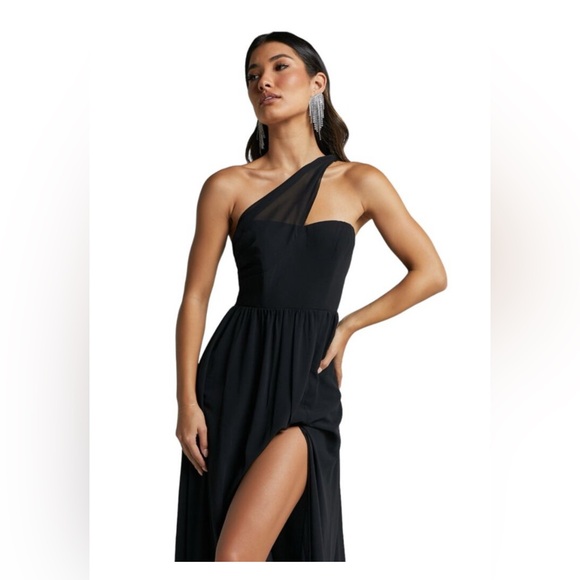 Yaura | Dresses | Revolve Imade Gown In Black Aura Black Oneshoulder ...